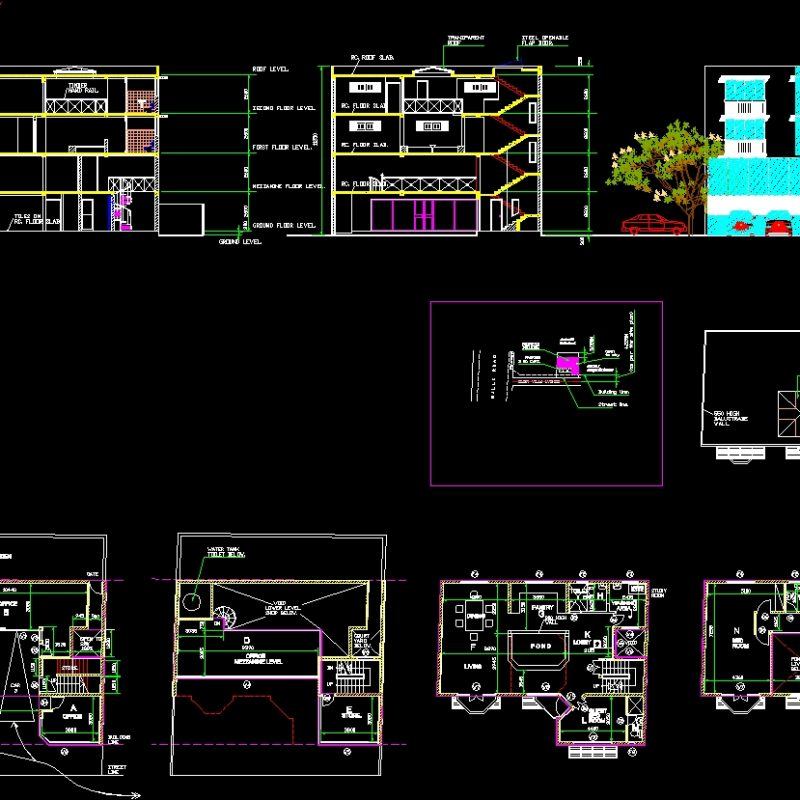 Building DWG Section for AutoCAD • Designs CAD