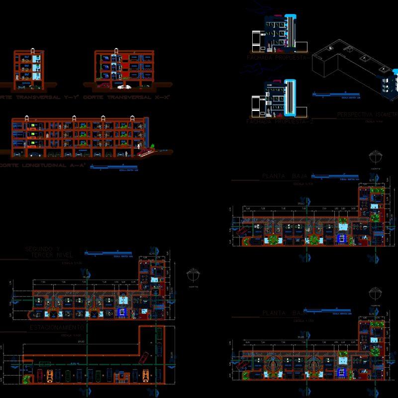 Building X DWG Full Project for AutoCAD • Designs CAD