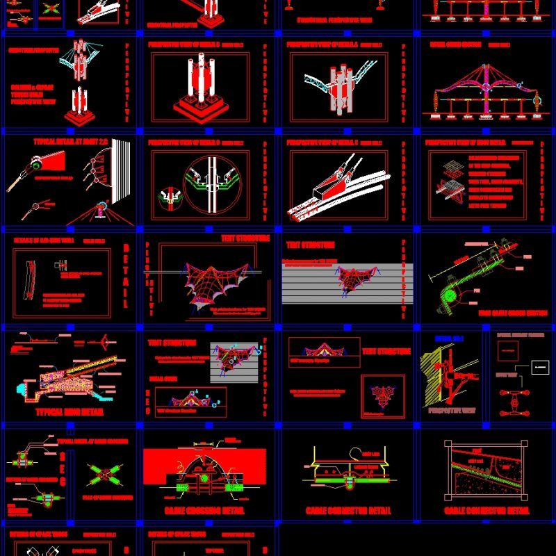 Cable Structure - Details DWG Detail for AutoCAD • Designs CAD