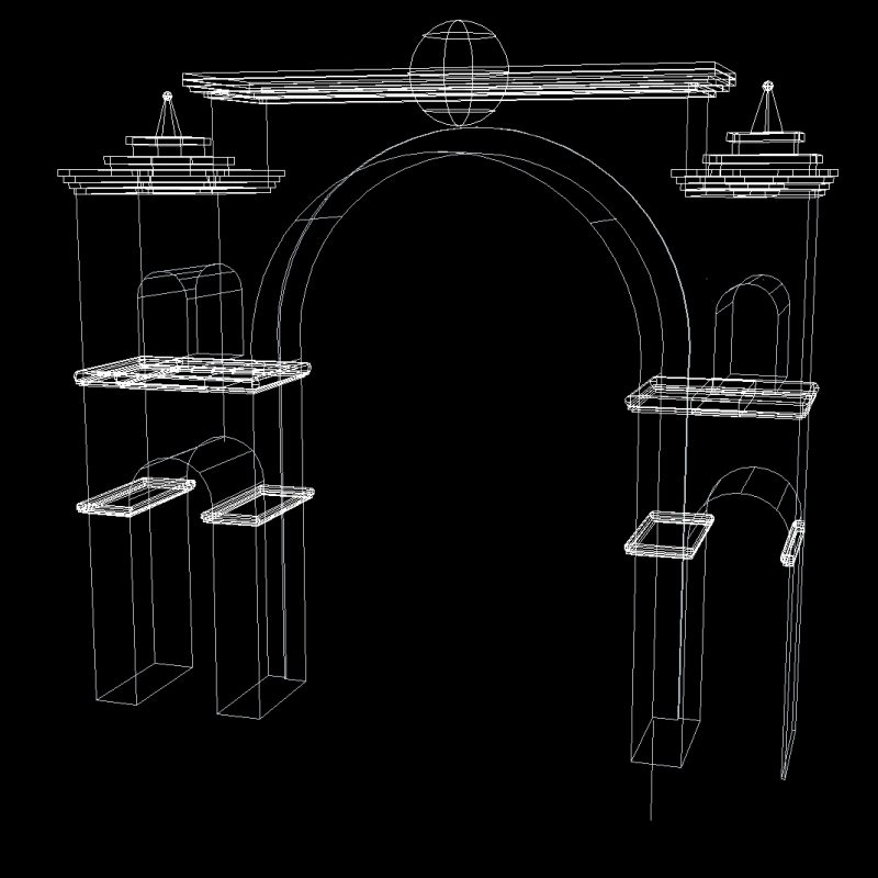 Carved Stone Arch 3D DWG Model for AutoCAD • Designs CAD