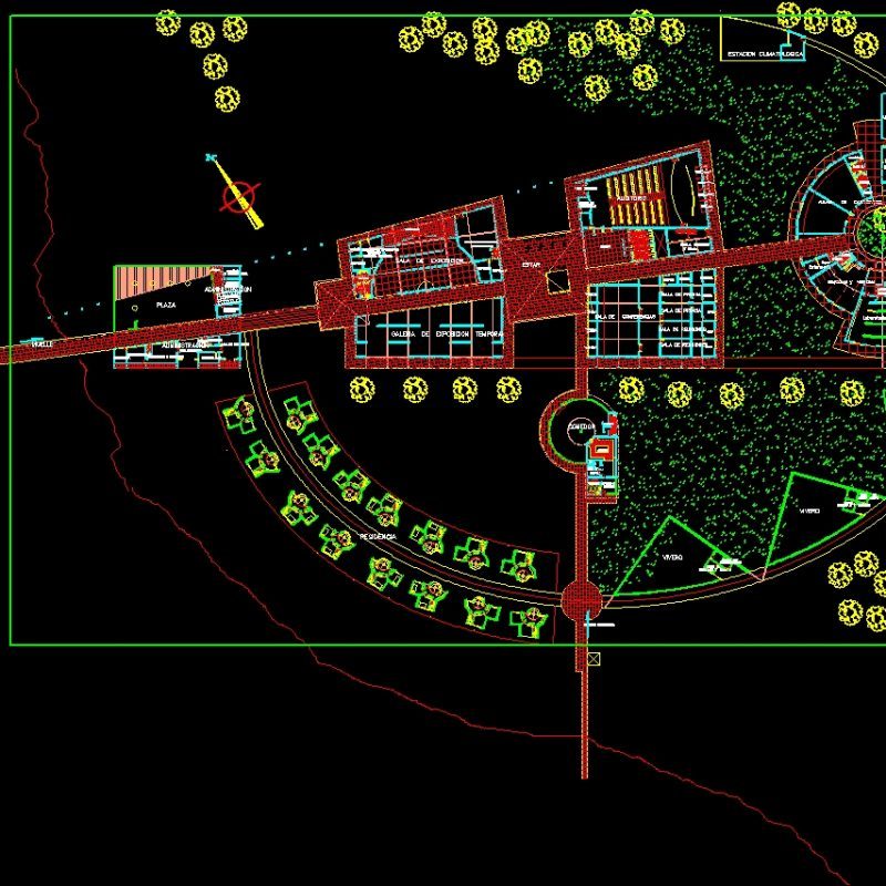 Center Of Botanical Investigation DWG Block for AutoCAD • Designs CAD