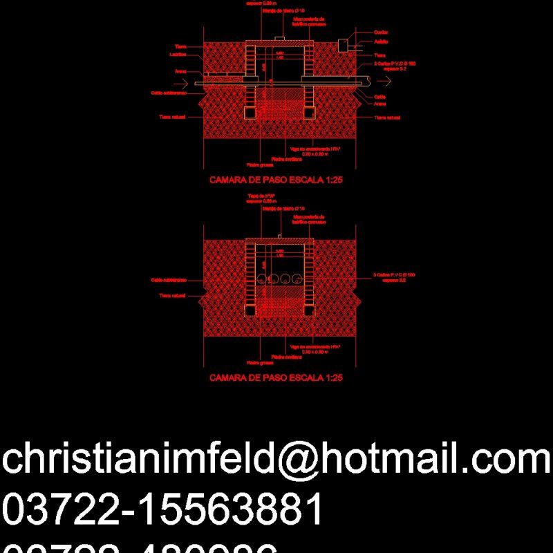 Chamber Of Passing For Underground Cables Dwg Block For Autocad