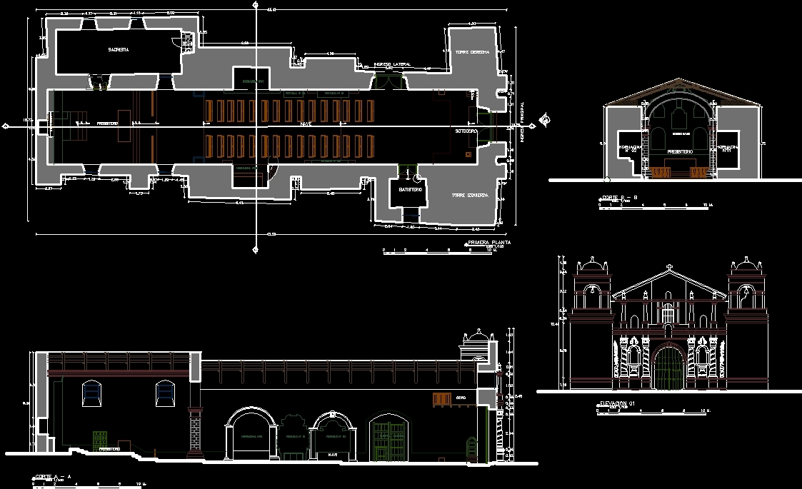 Church Of San Cristobal - Huancavelica DWG Block for AutoCAD • Designs CAD