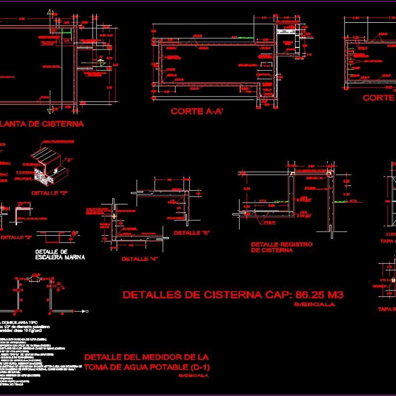 Cistern DWG Detail for AutoCAD • Designs CAD