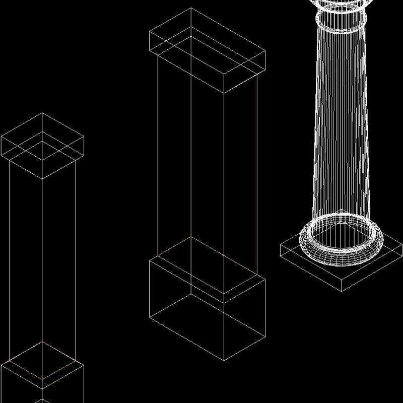 Columns 3D DWG Model for AutoCAD • Designs CAD