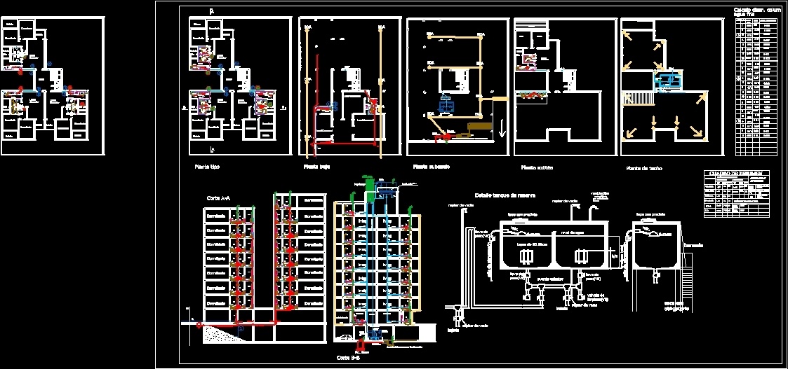 Complete Project Of Installations In Building In Height DWG Full ...