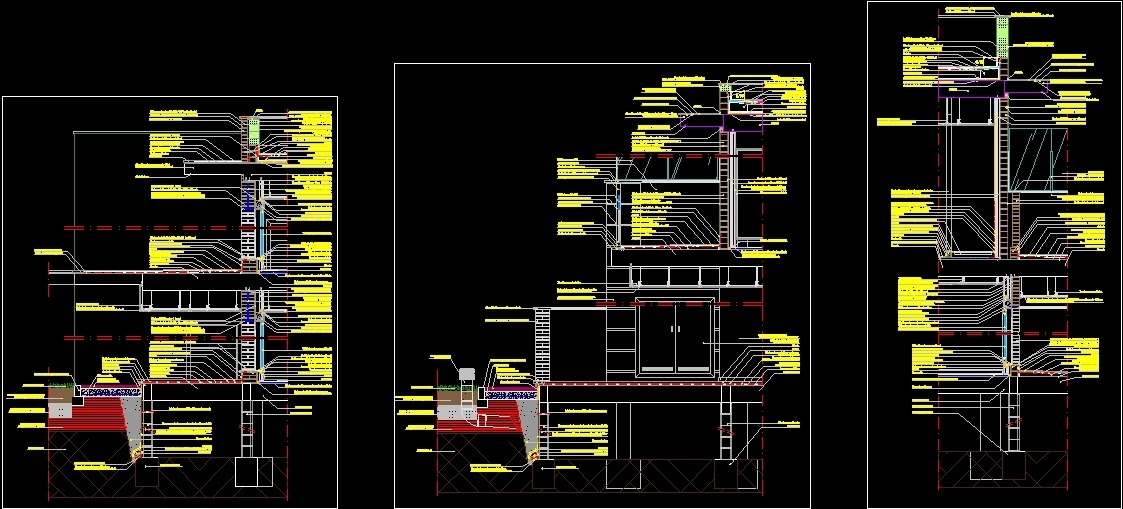 Construction Details - Assorted Sections - Drop Ceiling DWG Section for ...