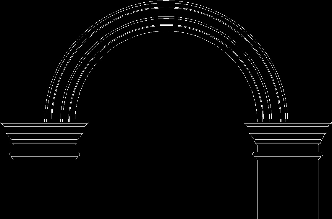 Corinthian Arch DWG Detail for AutoCAD • Designs CAD