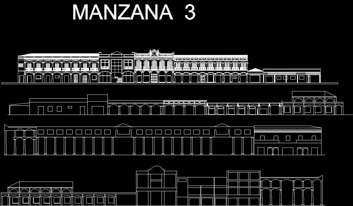 Cultural Heritage Facade Of Santa Cruz De La Sierra DWG Block for ...