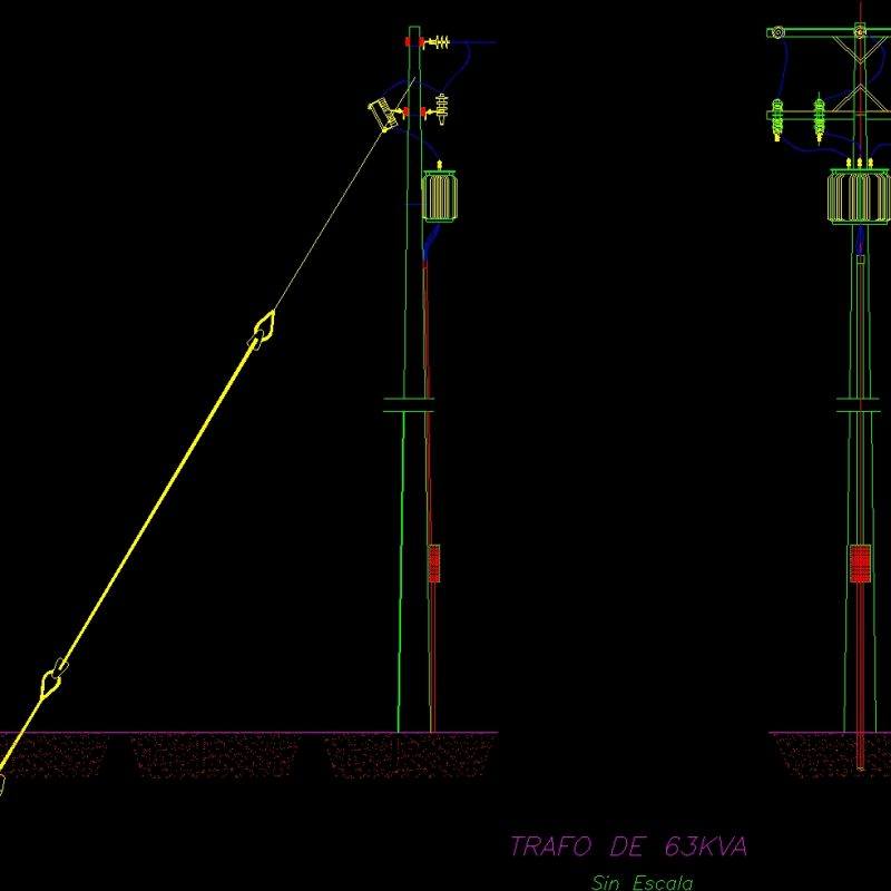 Delivery Position Trafo 63kv DWG Block for AutoCAD • Designs CAD