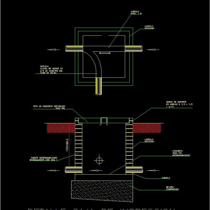 Detail Box Inspection DWG Section for AutoCAD • Designs CAD