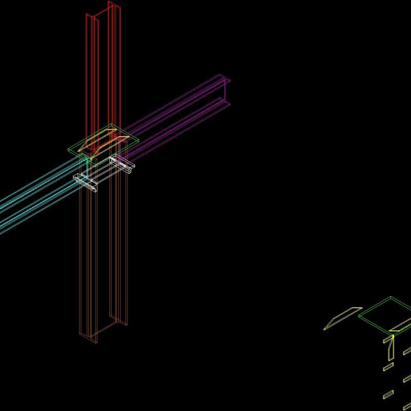 Detail Connection Beam Column – Entresol 3D DWG Detail for AutoCAD ...