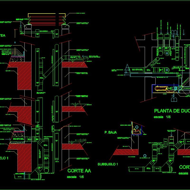 Detail Duct DWG Section for AutoCAD • Designs CAD