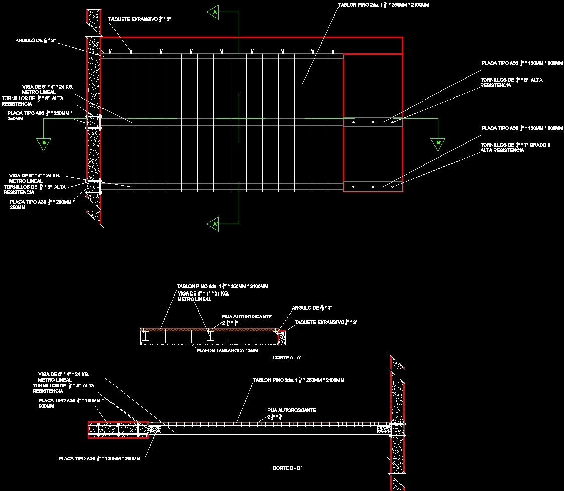 Detail Of A Loft - Mezzanine DWG Section for AutoCAD • Designs CAD