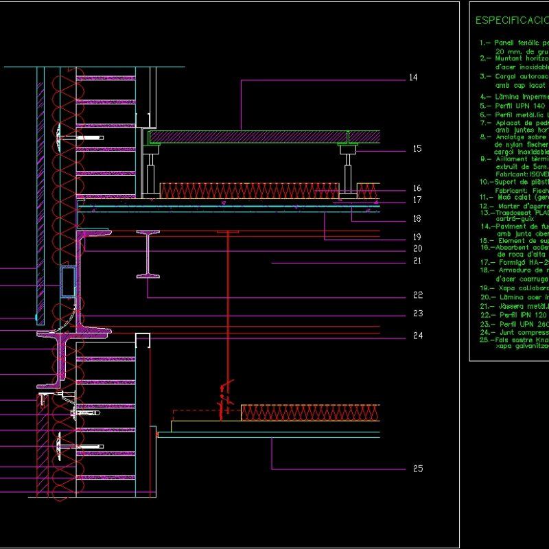 Detail Prodema Facade DWG Detail for AutoCAD • Designs CAD