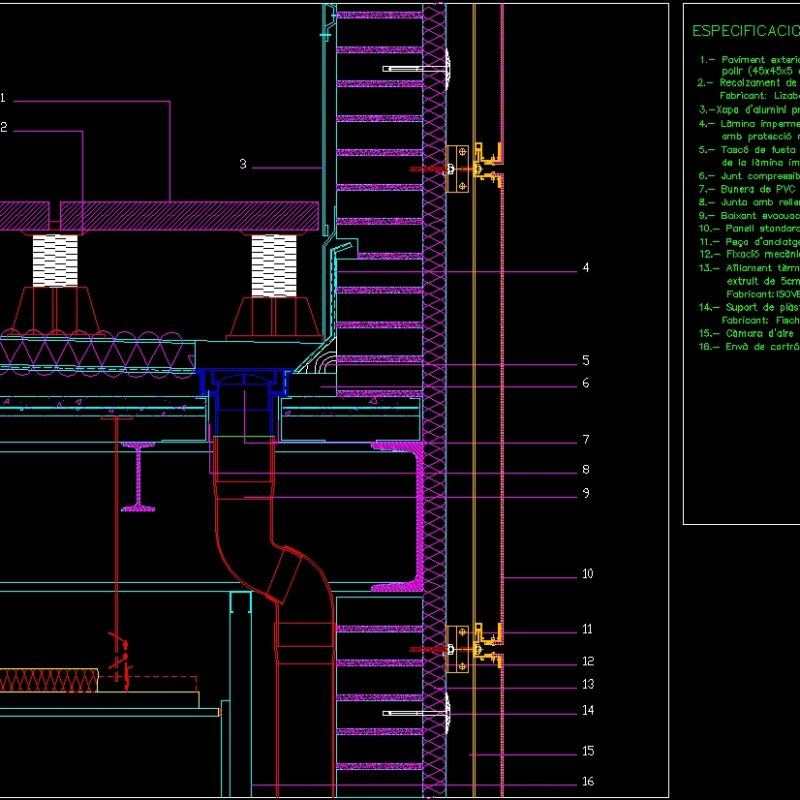 Detail Roof Drainage DWG Detail for AutoCAD • Designs CAD