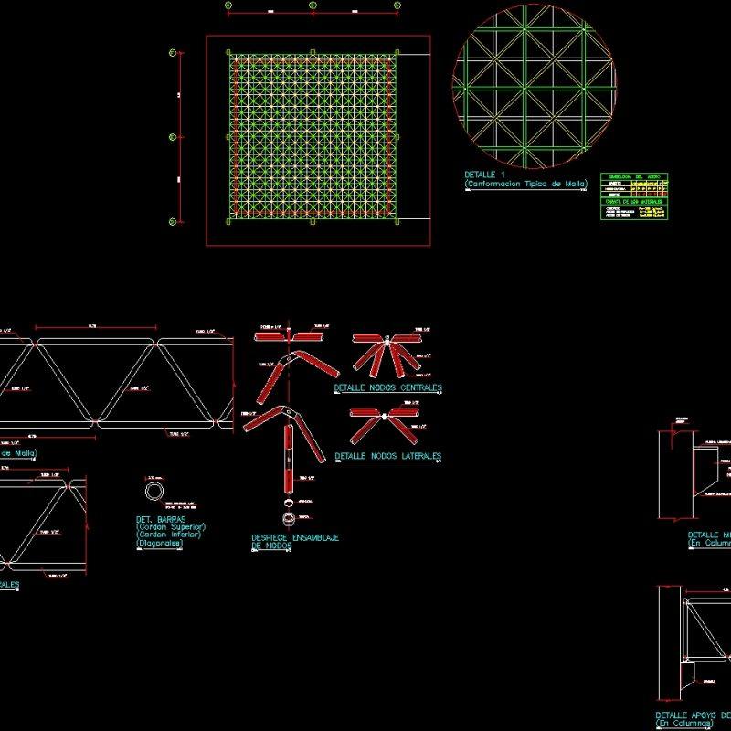 Detail Space Mesh DWG Section for AutoCAD • Designs CAD
