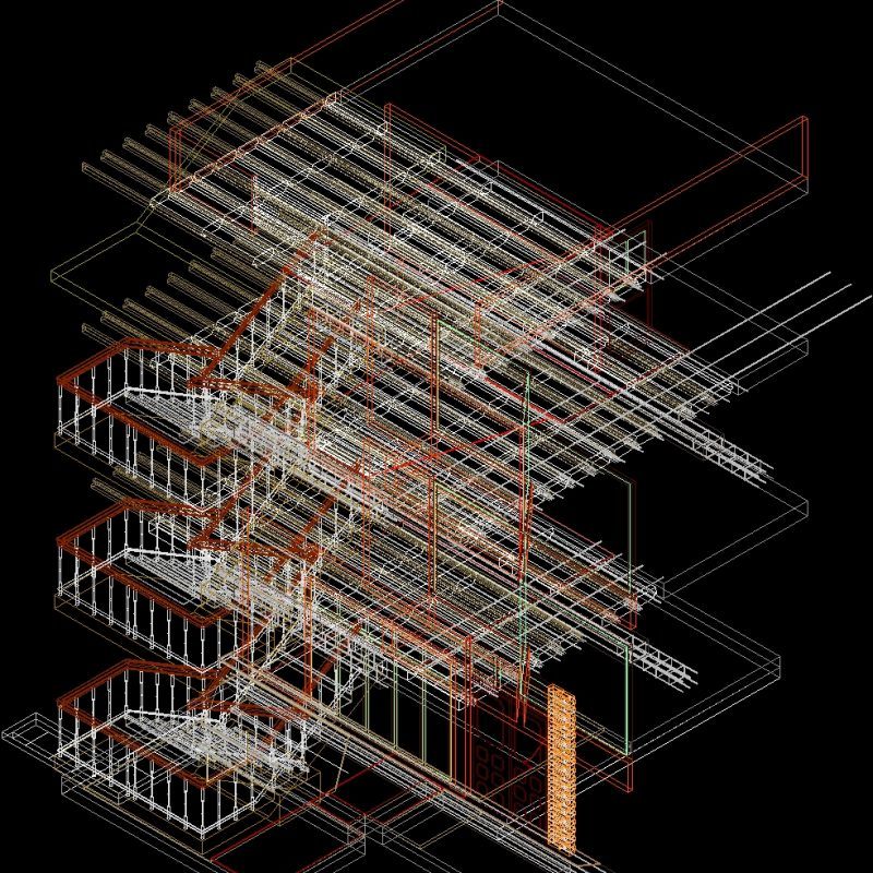 Details - Stair - Bean 3D DWG Detail for AutoCAD • Designs CAD