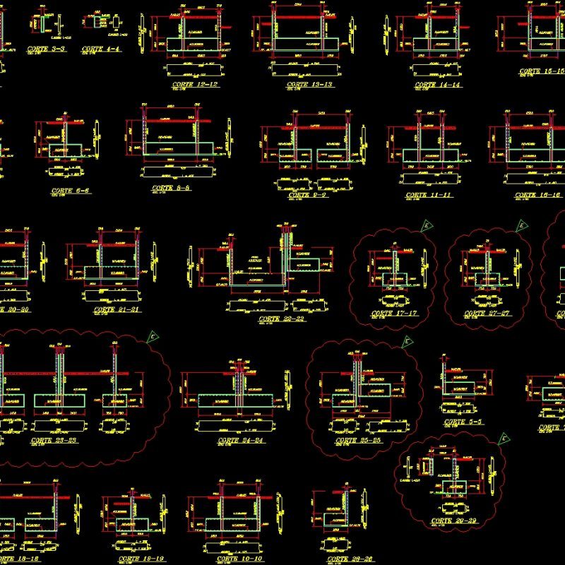 Details Structure Armed Concrete DWG Detail for AutoCAD • Designs CAD