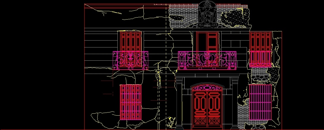 Doors - Windows -Grills In View DWG Elevation for AutoCAD • Designs CAD