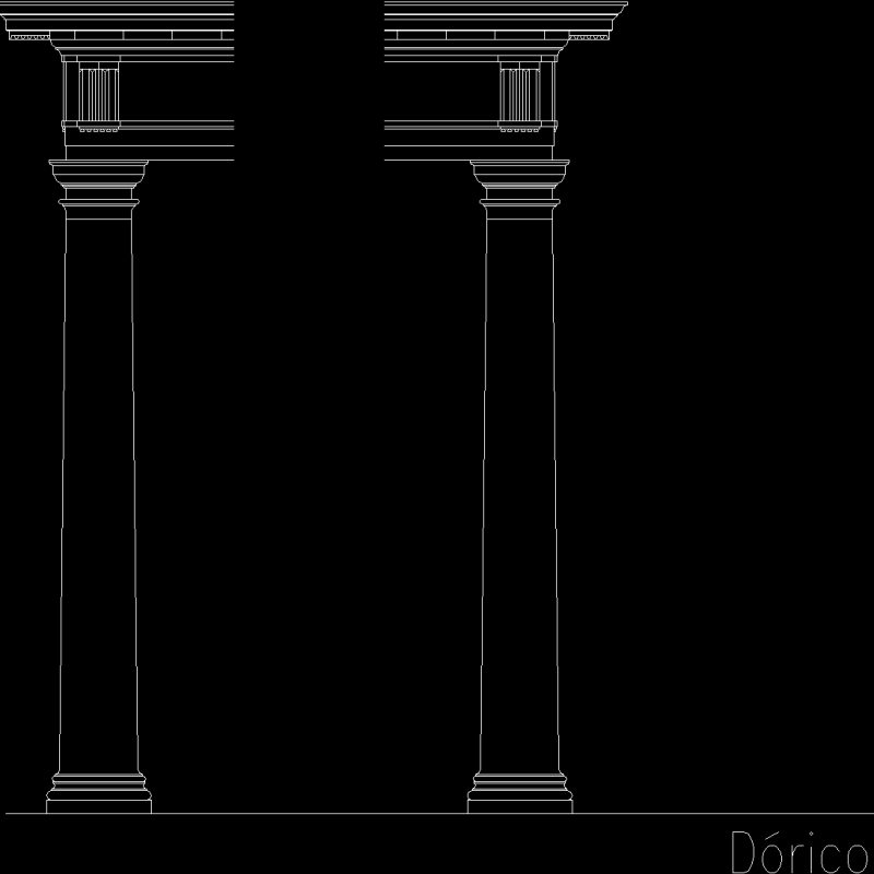 Doric Column DWG Detail for AutoCAD • Designs CAD