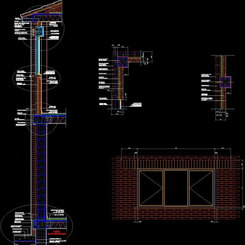 Face Brick Details DWG Section for AutoCAD • Designs CAD
