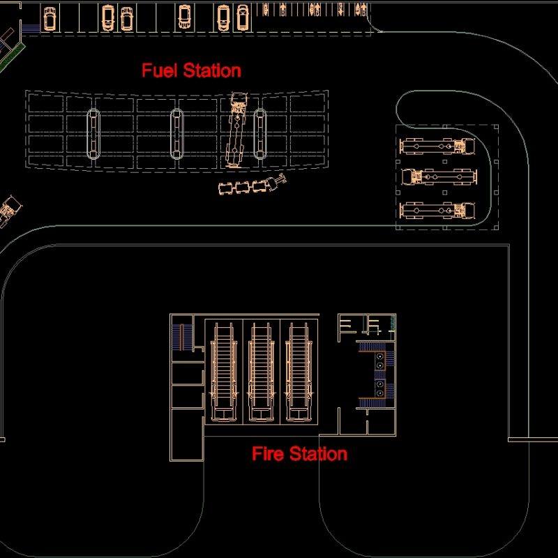 Fire Station DWG Plan for AutoCAD • Designs CAD