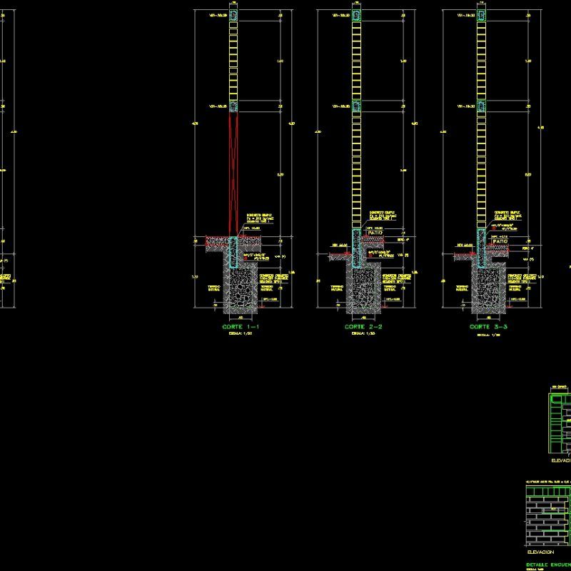 Foundation Wall Details DWG Detail for AutoCAD • Designs CAD