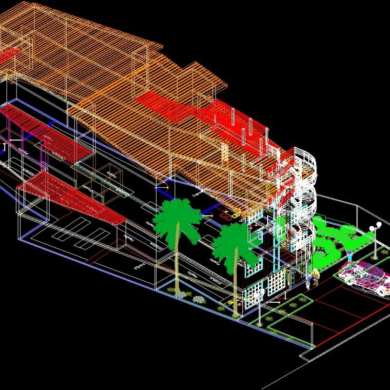 Housing And Trade 3D DWG Model for AutoCAD • Designs CAD
