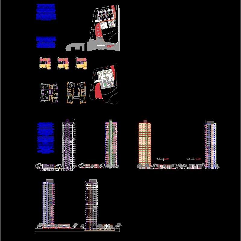 Housing Complex And Tower DWG Block for AutoCAD • Designs CAD
