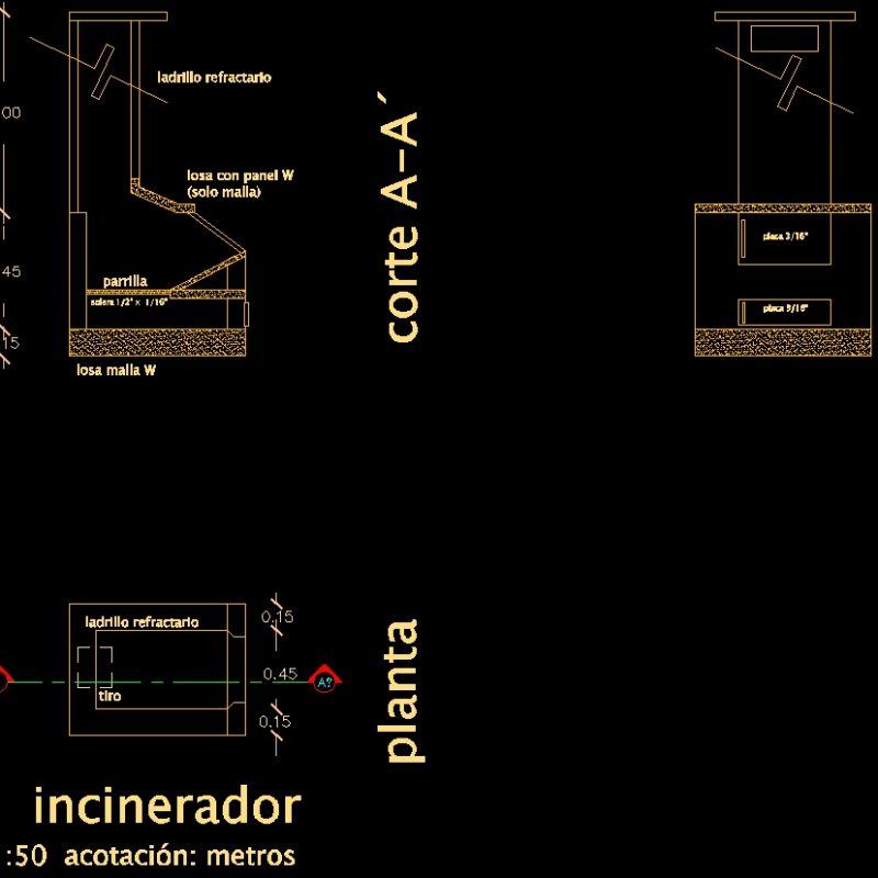 Incinerator Dwg Section For Autocad • Designs Cad