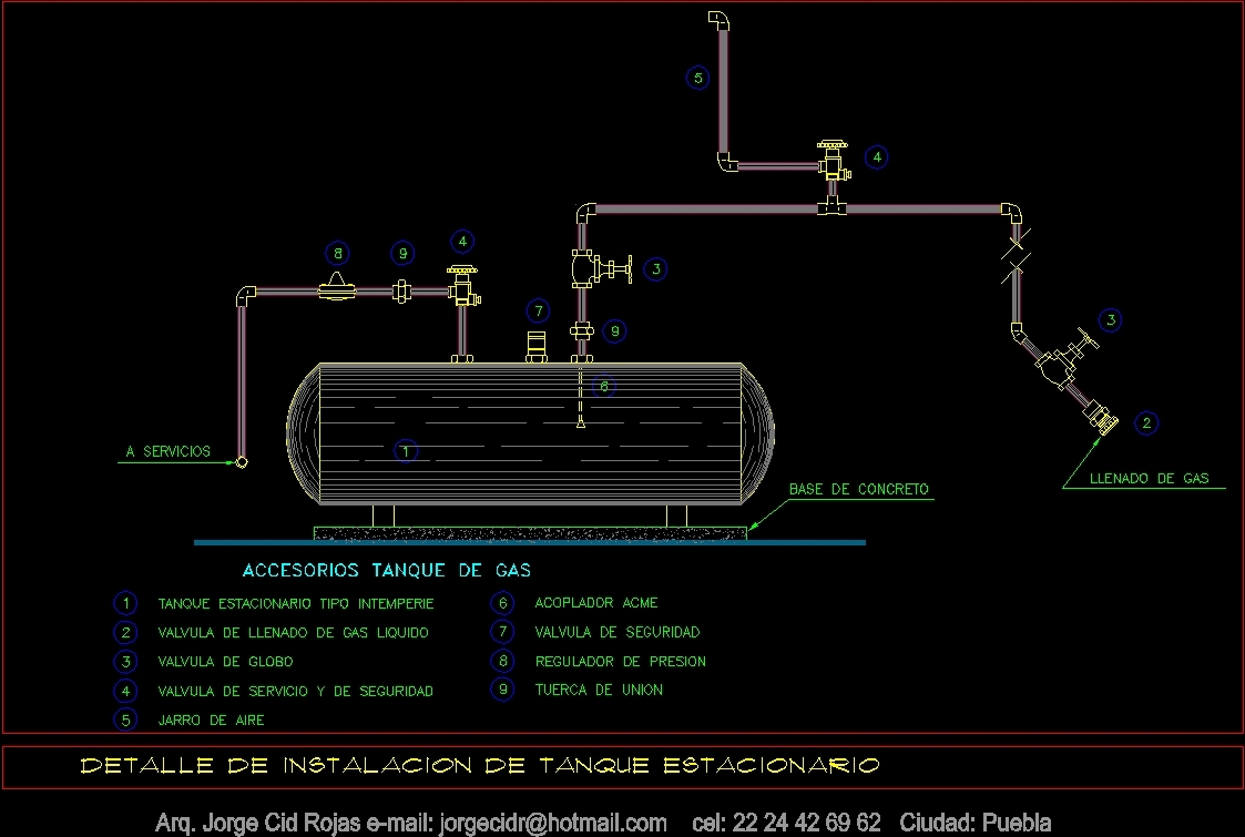 Installation Stationary Tank DWG Block for AutoCAD • Designs CAD