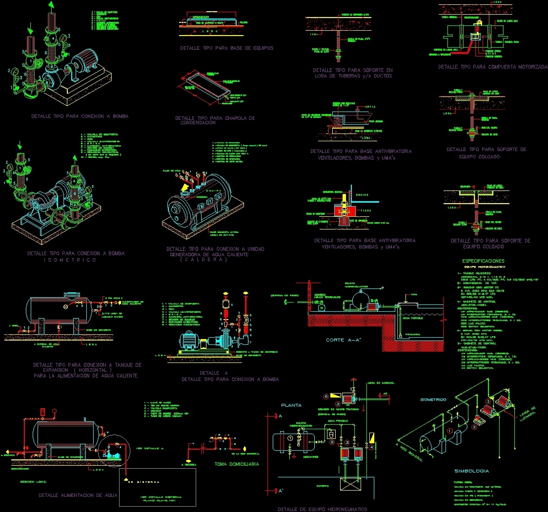 Laying Out Of Hydropneumatic Tank DWG Detail for AutoCAD • Designs CAD