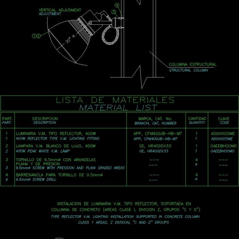 Lighting Installations DWG Detail for AutoCAD • Designs CAD