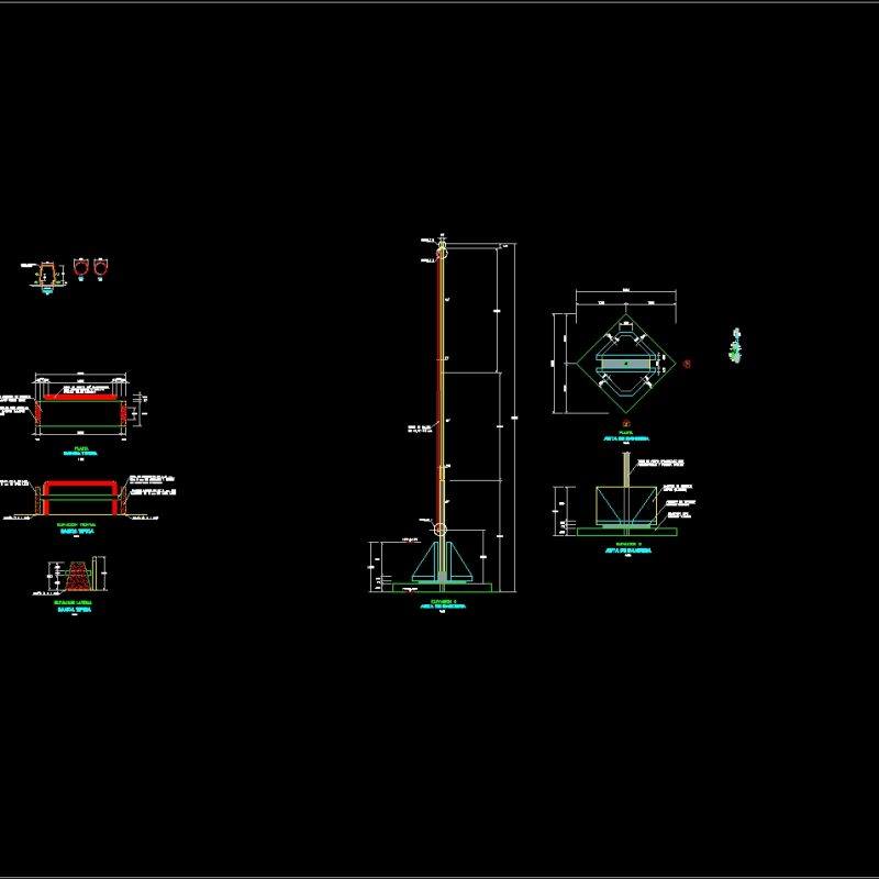 Mast Flag DWG Detail for AutoCAD • Designs CAD