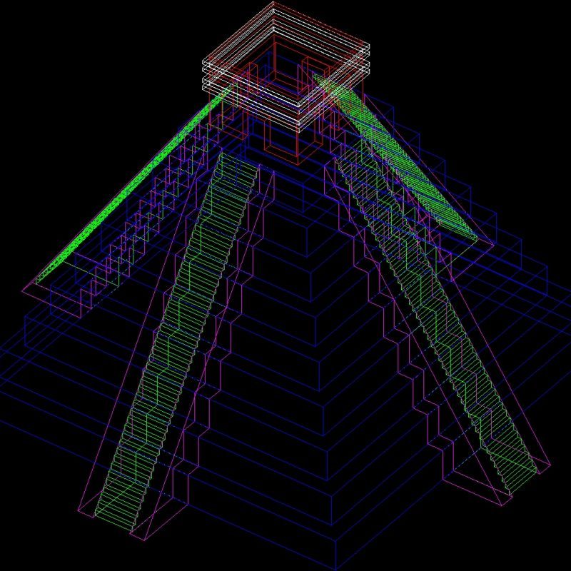 Mayan Pyramid 3D DWG Model for AutoCAD • Designs CAD