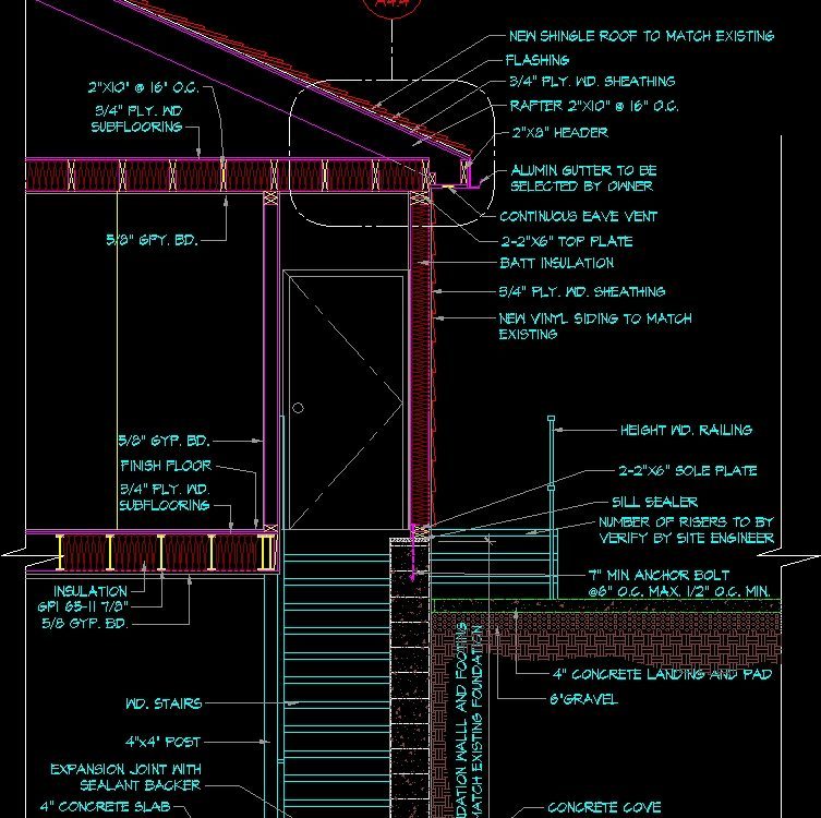 Partial Section Of House DWG Section for AutoCAD • Designs CAD