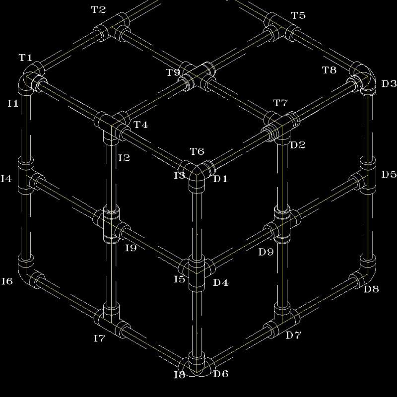 Pieces Of Tubes In Isometric View DWG Block for AutoCAD • Designs CAD