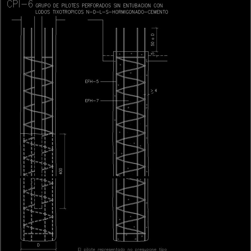 Plans Concrete Piles DWG Plan for AutoCAD | DesignsCAD