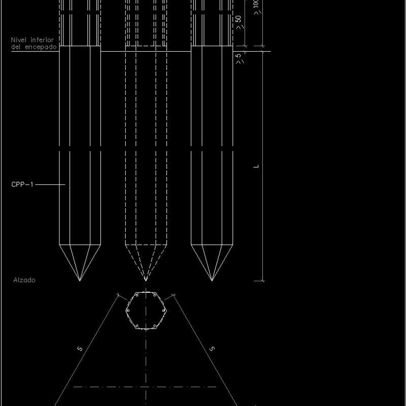 Plans Concrete Piles DWG Plan for AutoCAD • Designs CAD