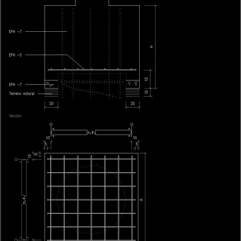 Plans Concrete Piles DWG Plan for AutoCAD | DesignsCAD