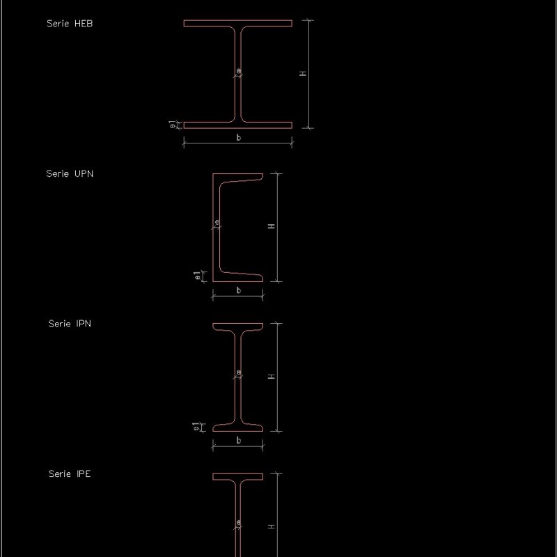 Plans Of Steel Beams DWG Plan for AutoCAD • Designs CAD