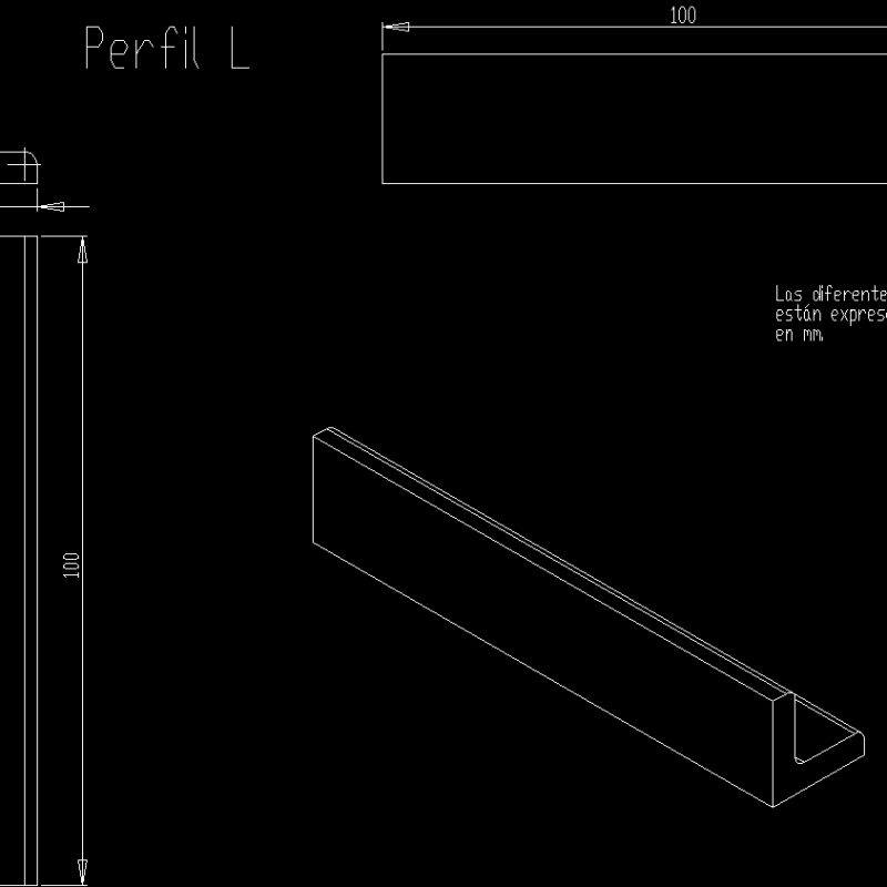 Profile L DWG Block for AutoCAD • Designs CAD