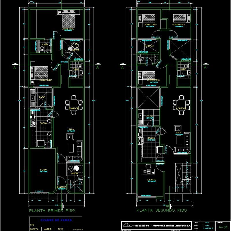 Project Housing 8 X 20 DWG Full Project for AutoCAD • Designs CAD
