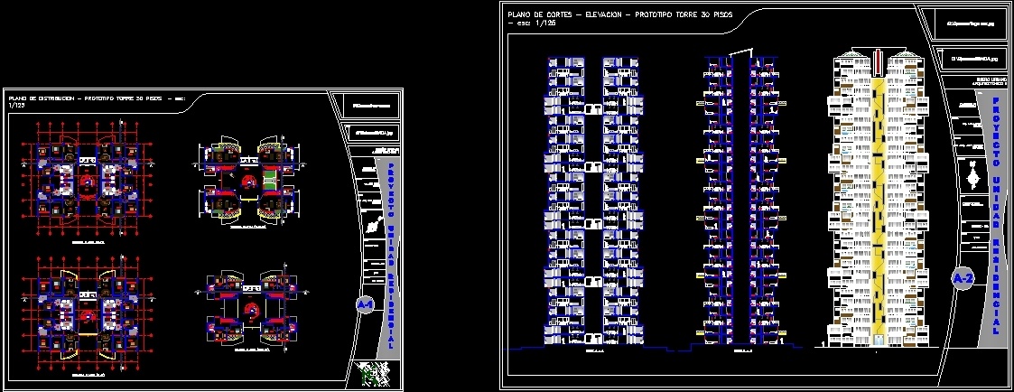Prototype Tower - Unit Residential DWG Block for AutoCAD • Designs CAD