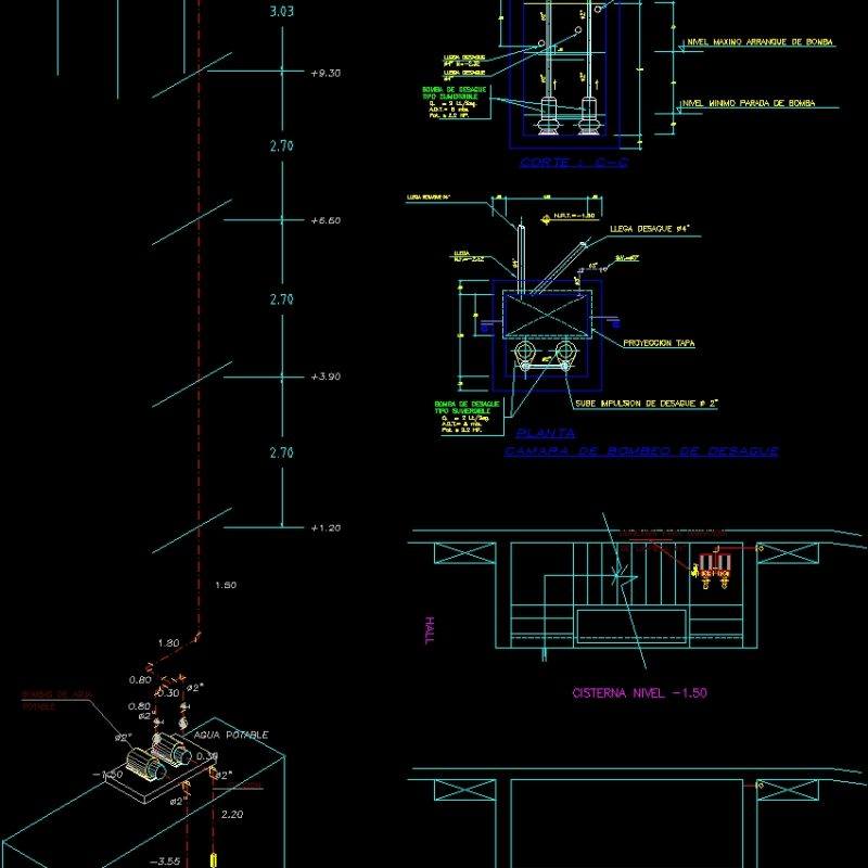 Pumping Scheme DWG Section for AutoCAD • Designs CAD