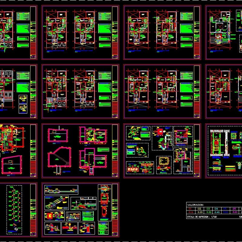 Sanitary Building 8 Floors DWG Plan for AutoCAD • Designs CAD