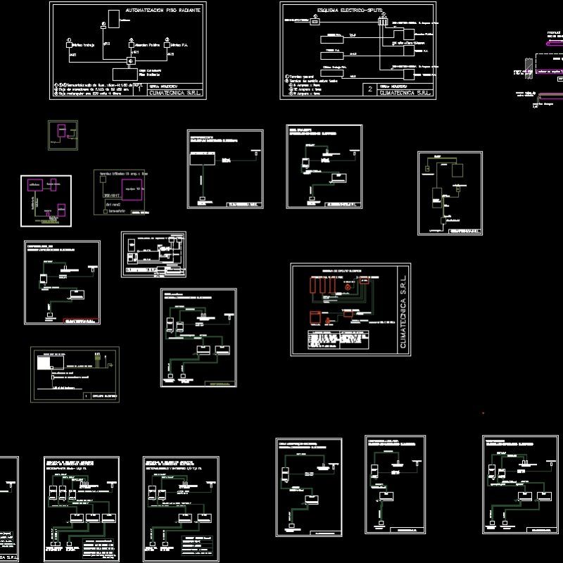 Scheme Electric Connections DWG Block for AutoCAD • Designs CAD