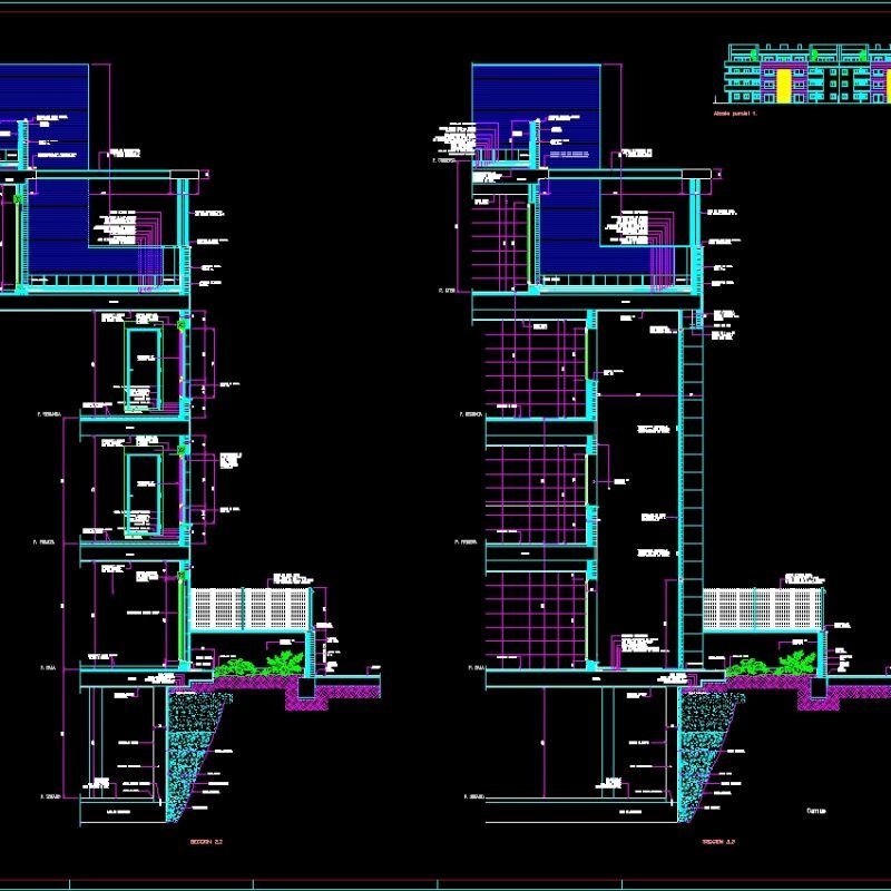 Section By Facade DWG Section for AutoCAD • Designs CAD