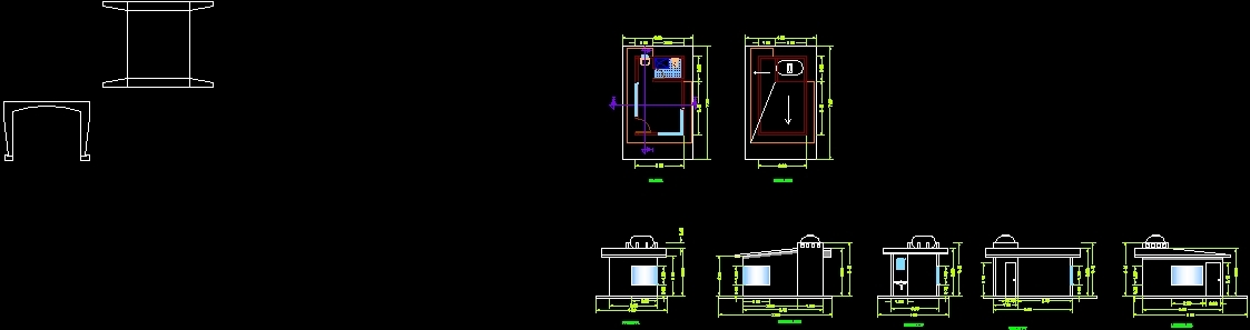 Security Guard Booth, Police Box DWG Plan for AutoCAD • Designs CAD